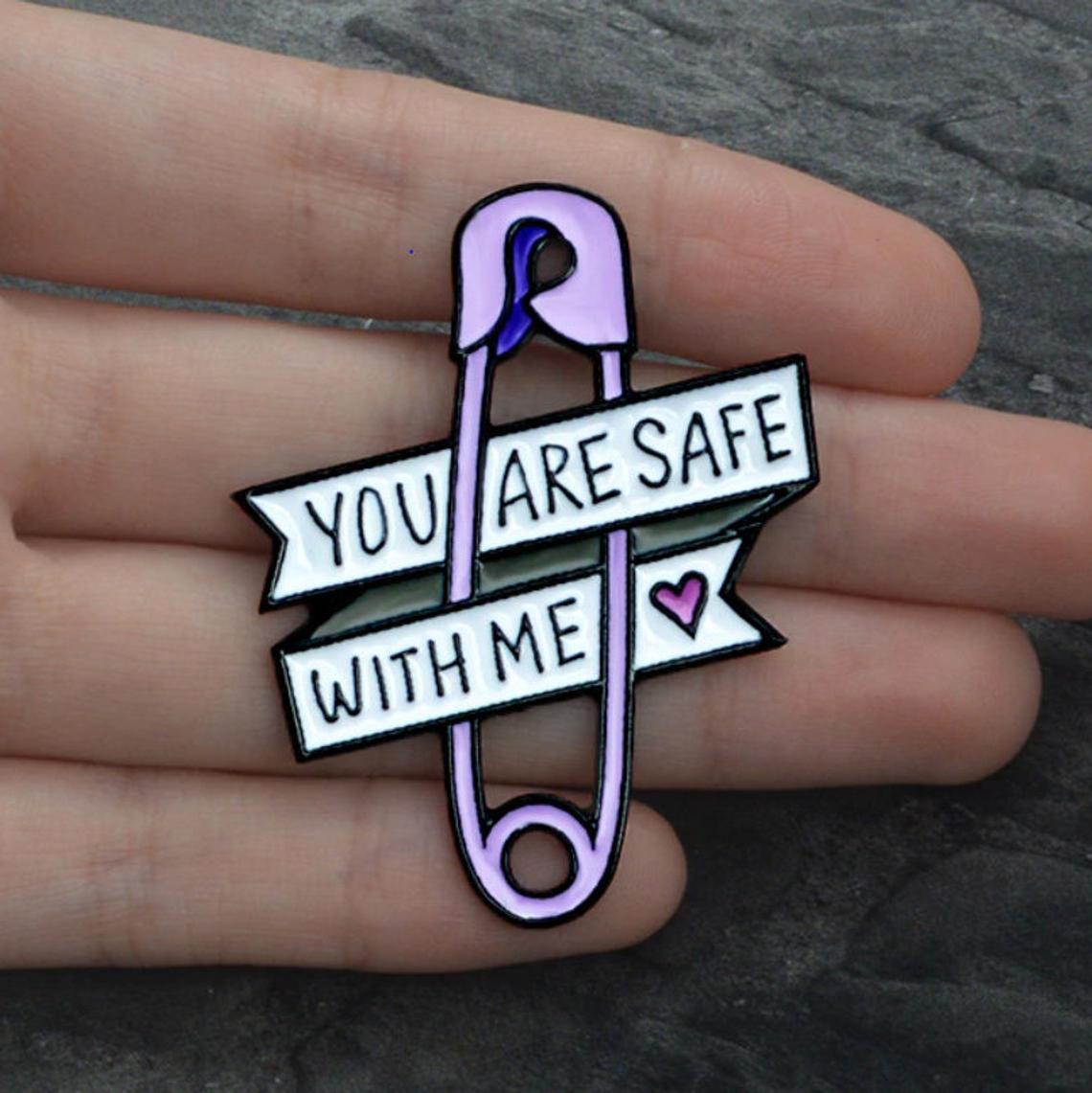 Enamel Pins - You Are Safe – COMELY COLLECTIONS